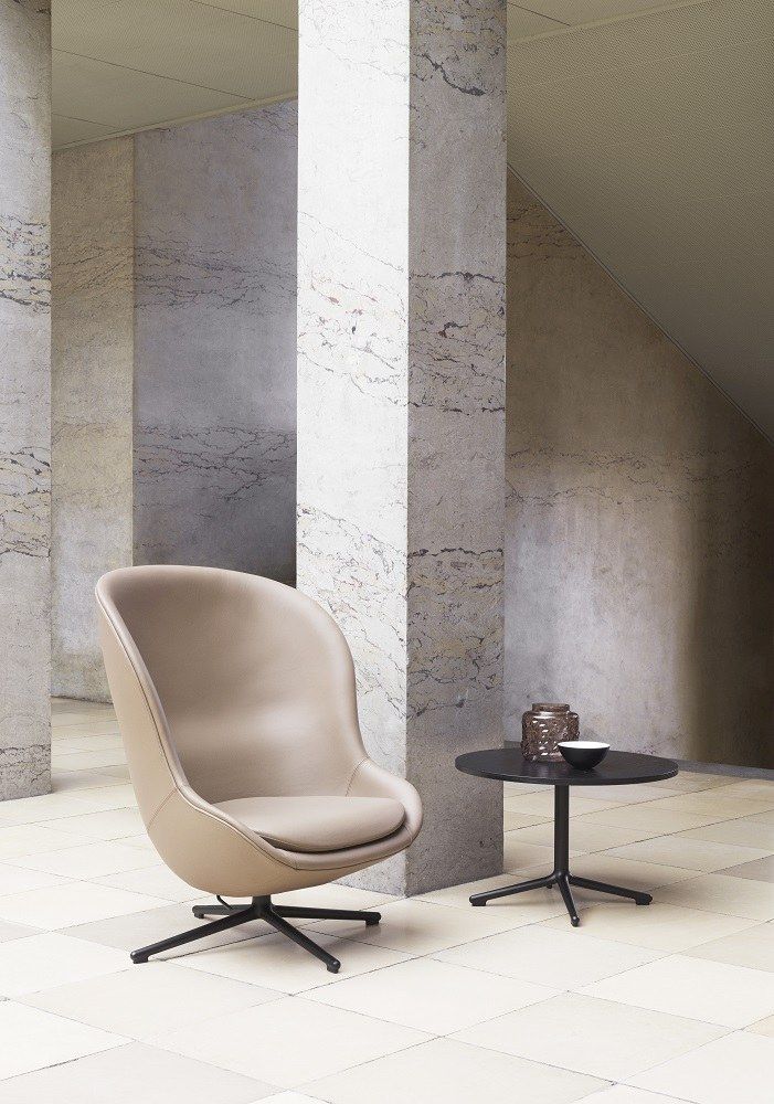 Hyg Lounge Chair High Swivel Armchair Normann Copenhagen NORMANN HYG LOUNGE CHAIR HIGH SWIVEL
